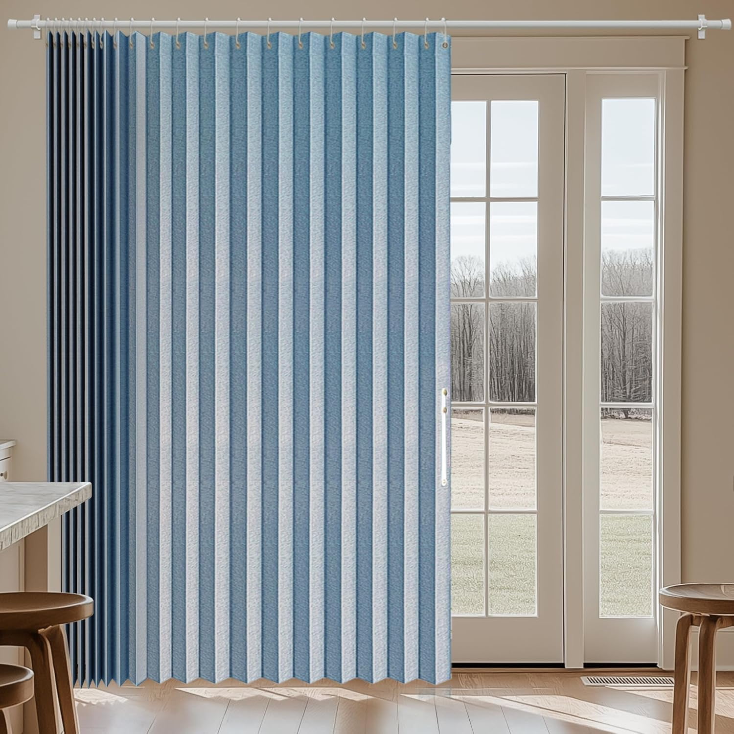 100% Blackout Curtains Patio Door Curtain Accordion Door Sliding Door ...