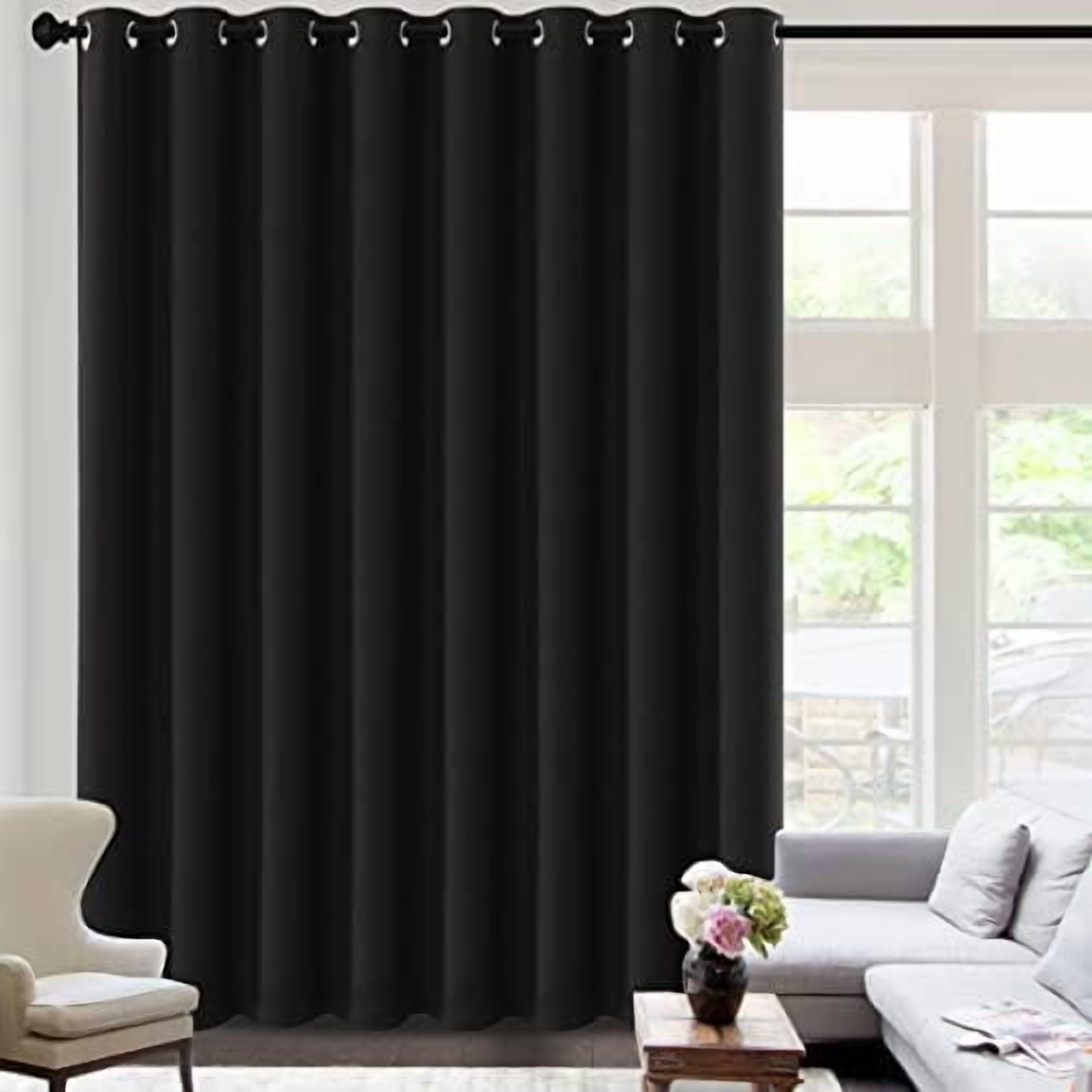 100% Blackout Curtains for Sliding Glass Door Room Divider Curtains ...