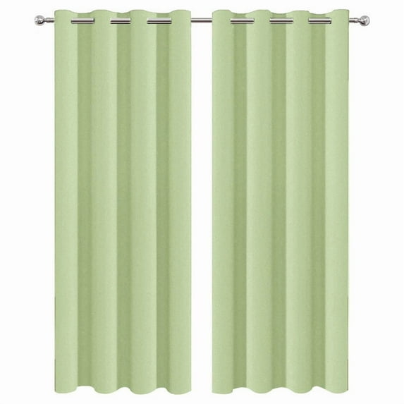 100% Blackout Insulated Curtain Set (Green Apple) - Powerful Noise ...