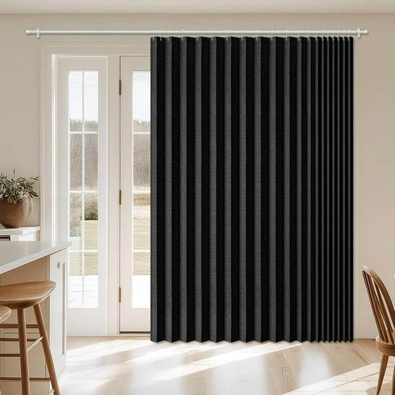 100% Blackout Magnetic Door Curtain Accordion Doors Interior Folding ...