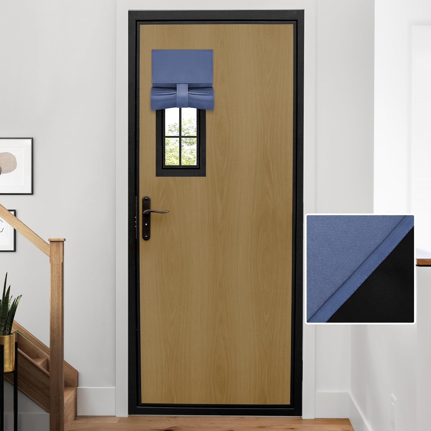 100% Blackout Sidelight Curtains for Front Door, Classroom Door Window ...