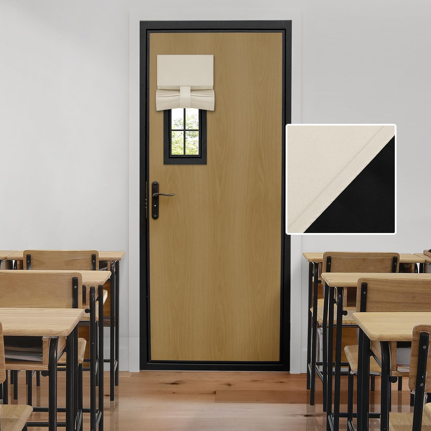 100% Blackout Sidelight Curtains for Front Door, Classroom Door Window ...