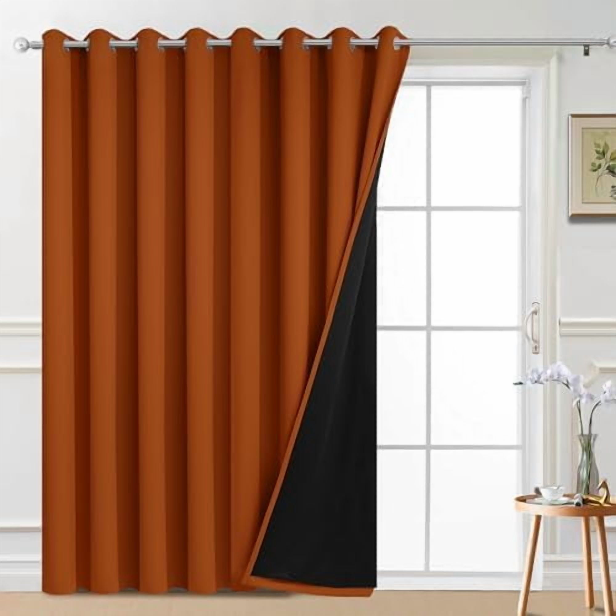100% Blackout Thermal Insulated Curtains, Noise Reducing Barrier Panel ...