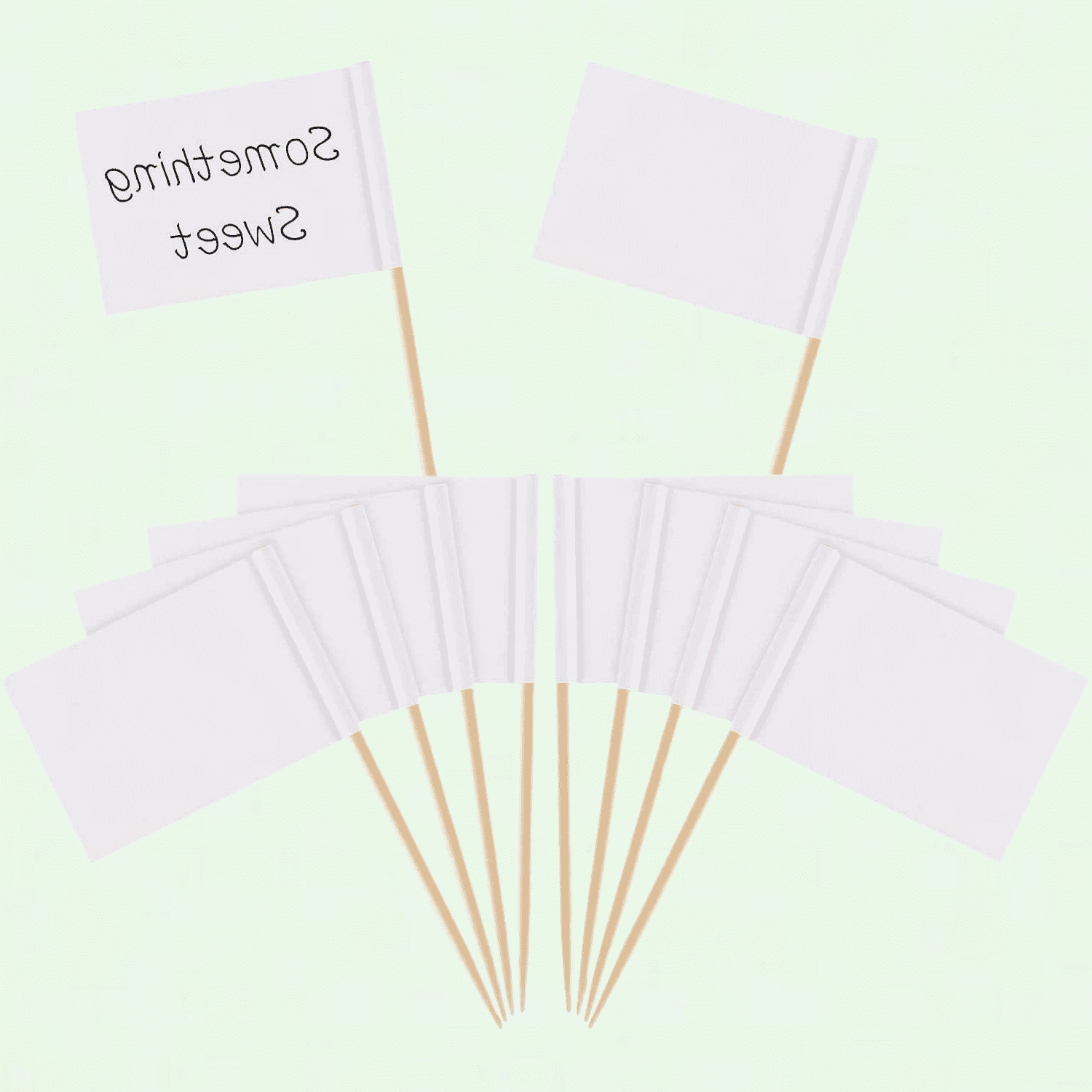 100 Blank Toothpick Flags for Food Labeling and Decoration - Walmart.com