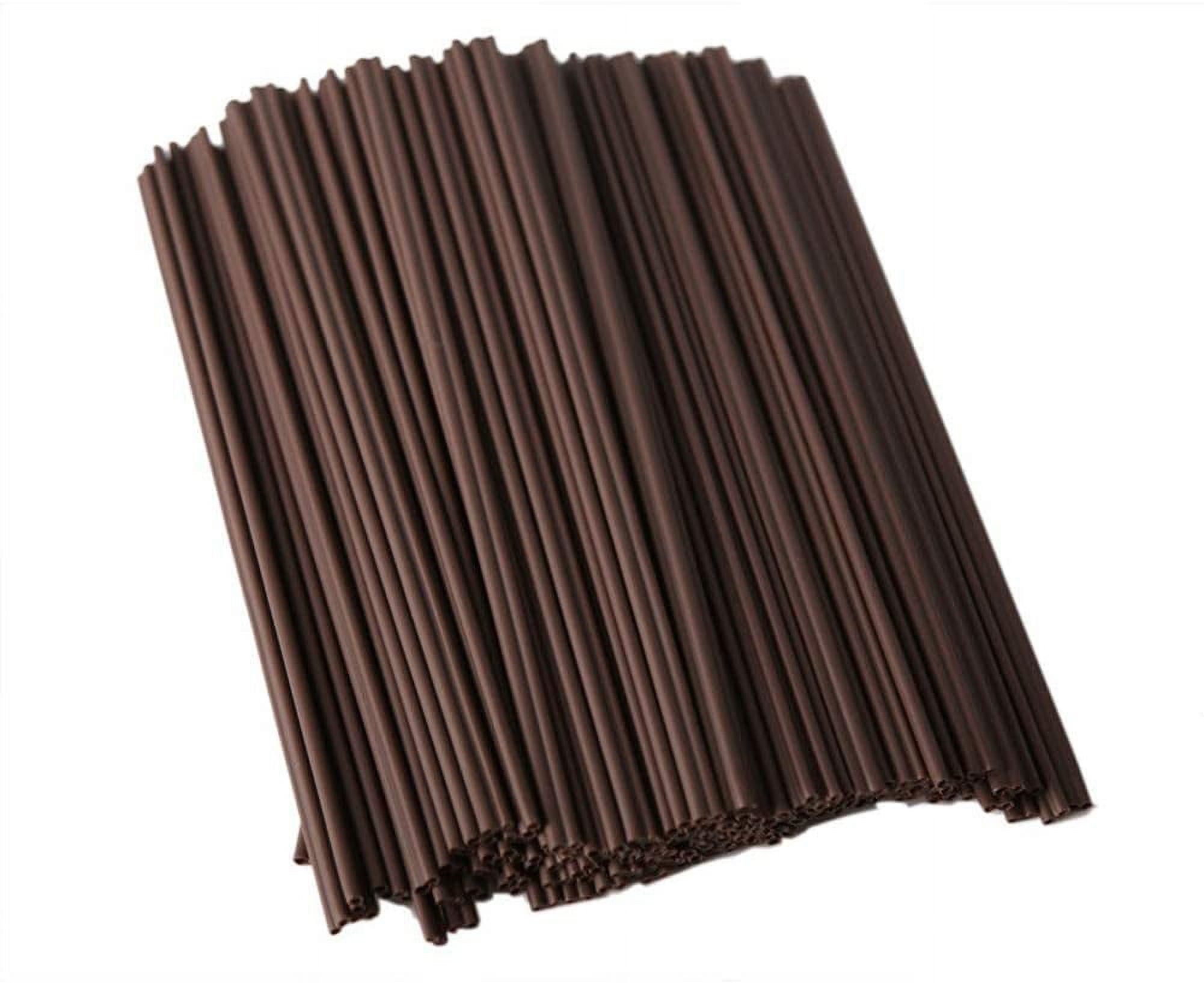 Chainplus [100 Pack] 7 Inch Brown Plastic Sip Stirrers/Straws - BPA ...