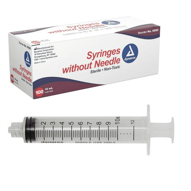 100/Bx All Sizes (Without Needle) Latex Free Plastic Disposable Syringe ...