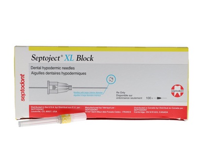 100/Bx Septoject Infiltration Dental Hypo/Derm Calibre 27 x 1" (0.4 x ...