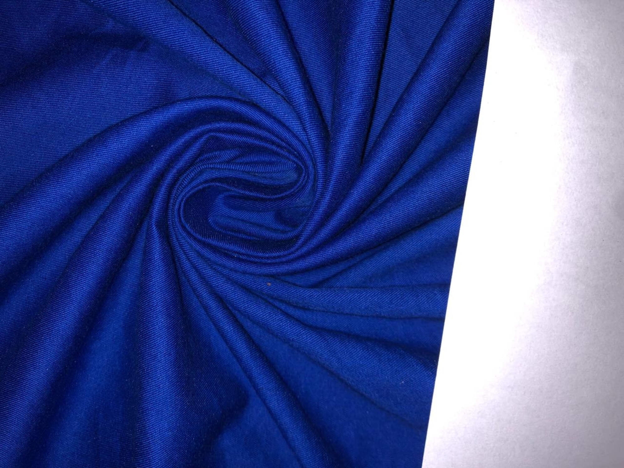 100% COTTON TWILL FABRIC royal blue colour [roll] 58" wide [10481 ...