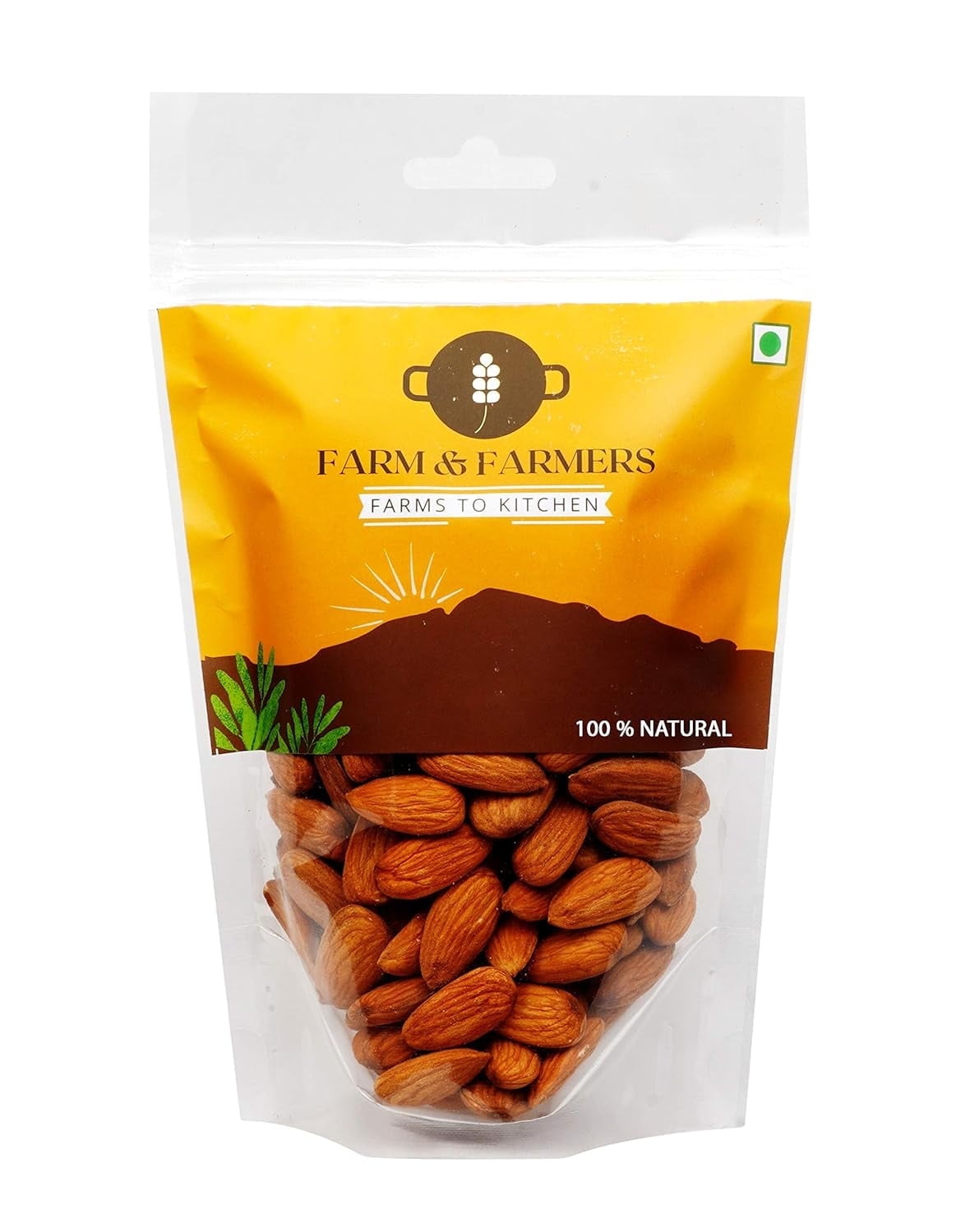 100% California Almonds By Farm & Farmers 250gm, | Rich In Fiber And ...