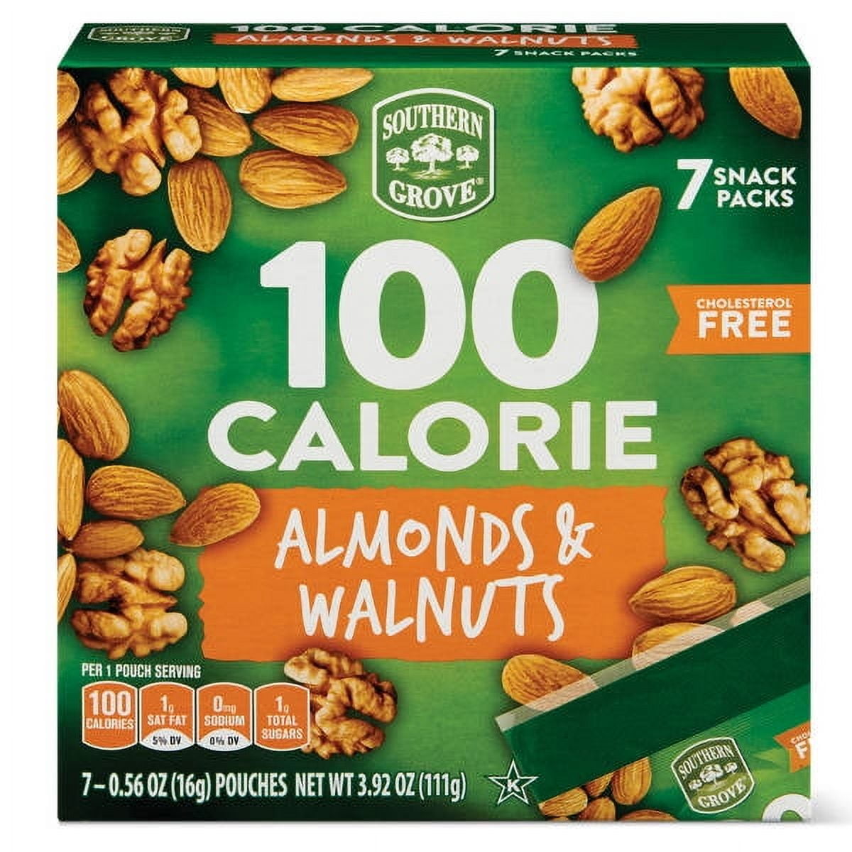 100 Calorie Almonds and Walnuts Snack Pack, 3.92 oz- Pack of 3 ...