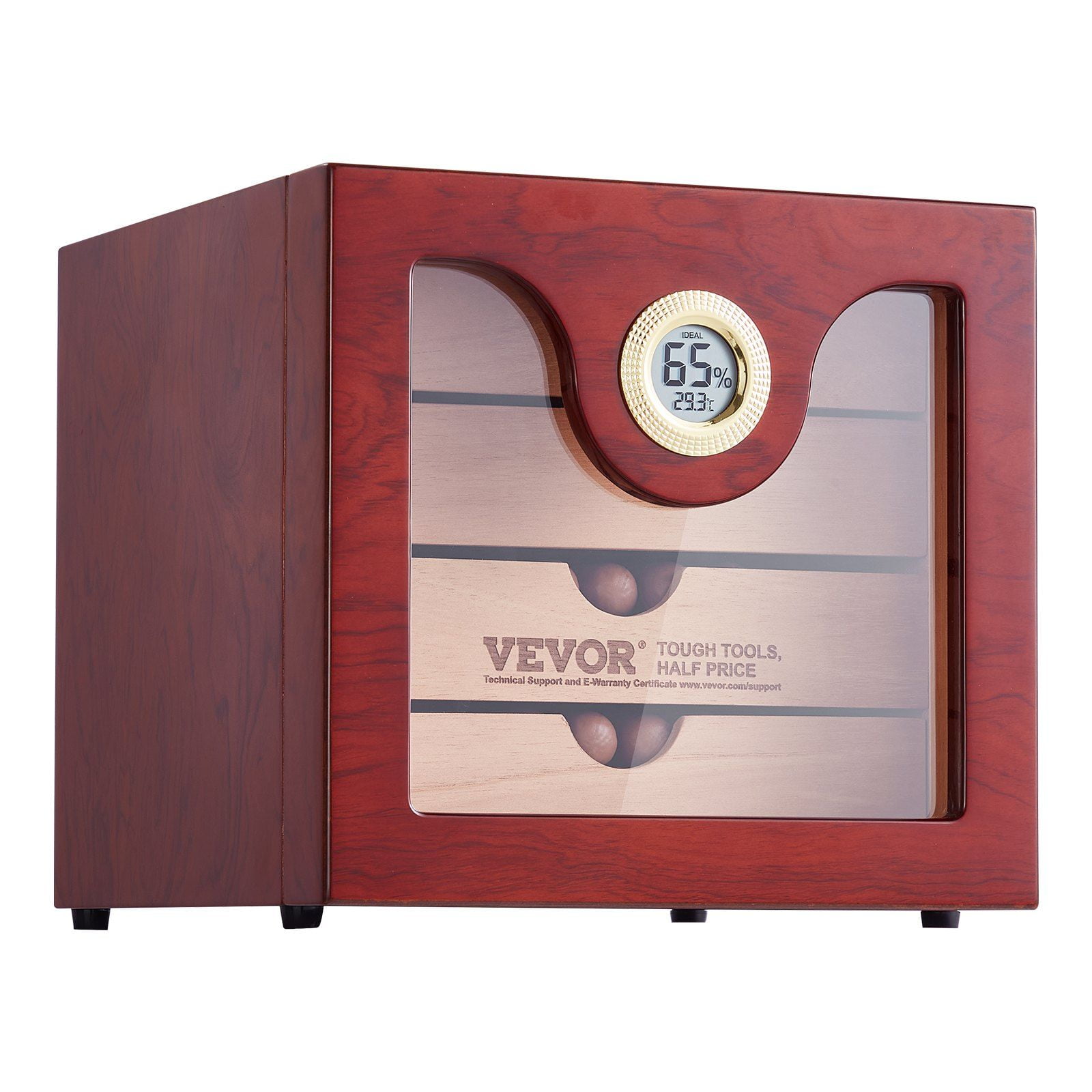100-Capacity Cedar Cigar Humidor Cabinet with Hygrometer, Humidifier ...
