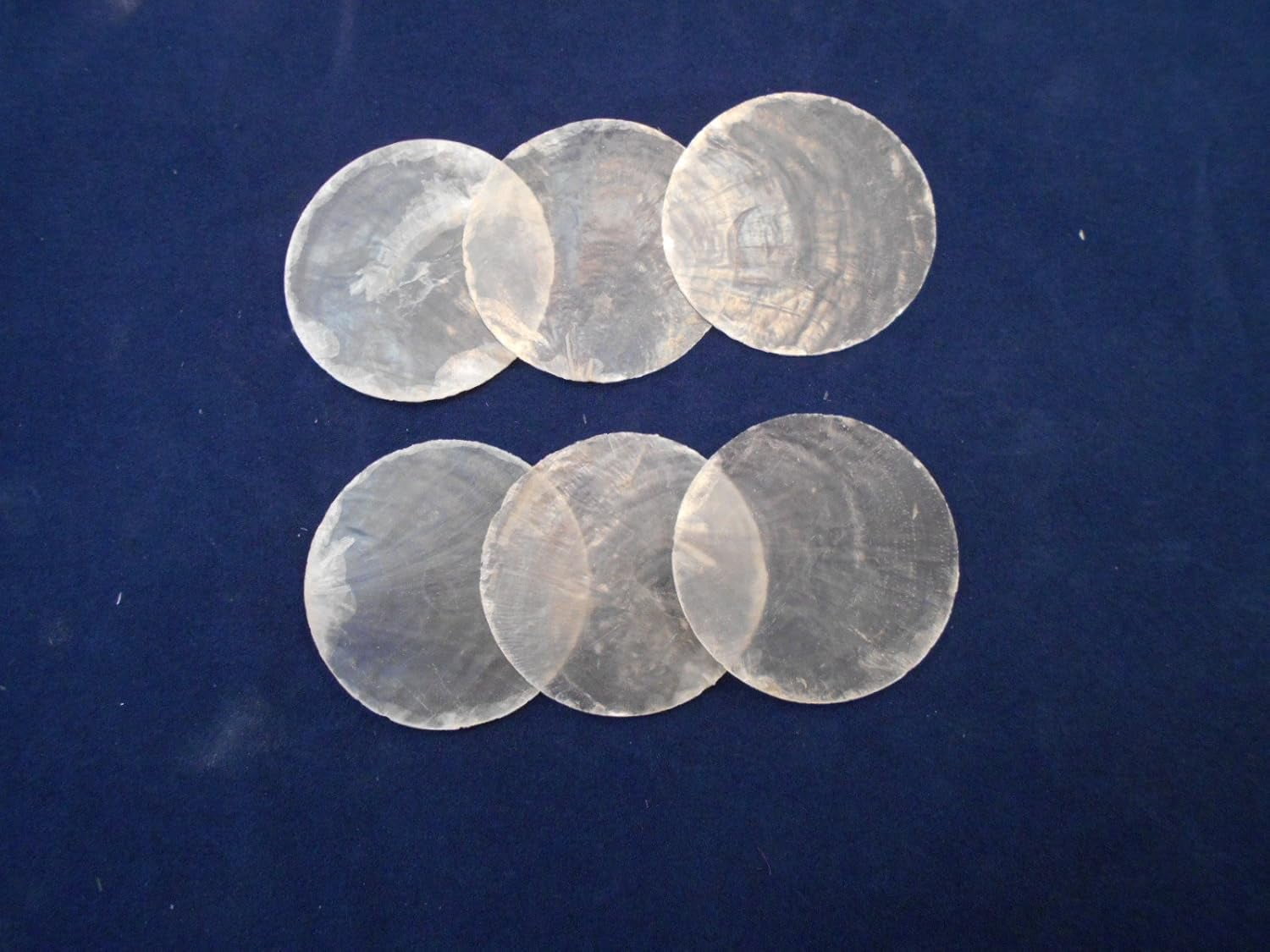 100 Capiz Shells White Round 1 1/2" (38mm) No Holes Crafts Windchimes ...