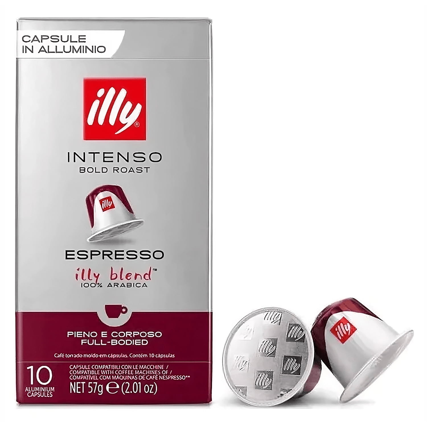 100 Capsules - illy Intenso Espresso Bold Dark Roast Coffee Pods ...