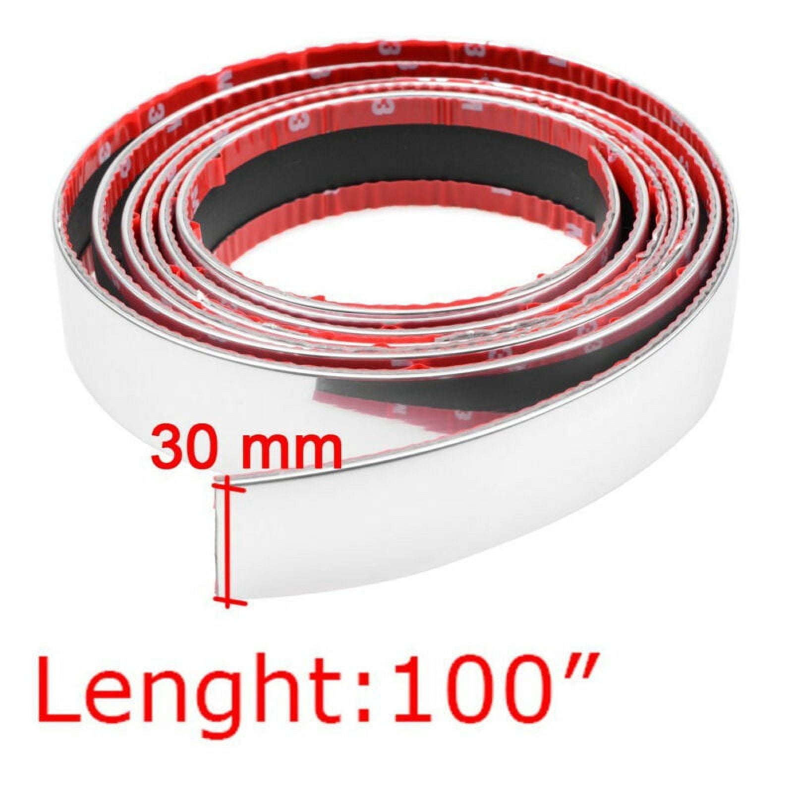 100" Car Bumper Door Edge Lip Guard Chrome Decor Protector Moulding ...