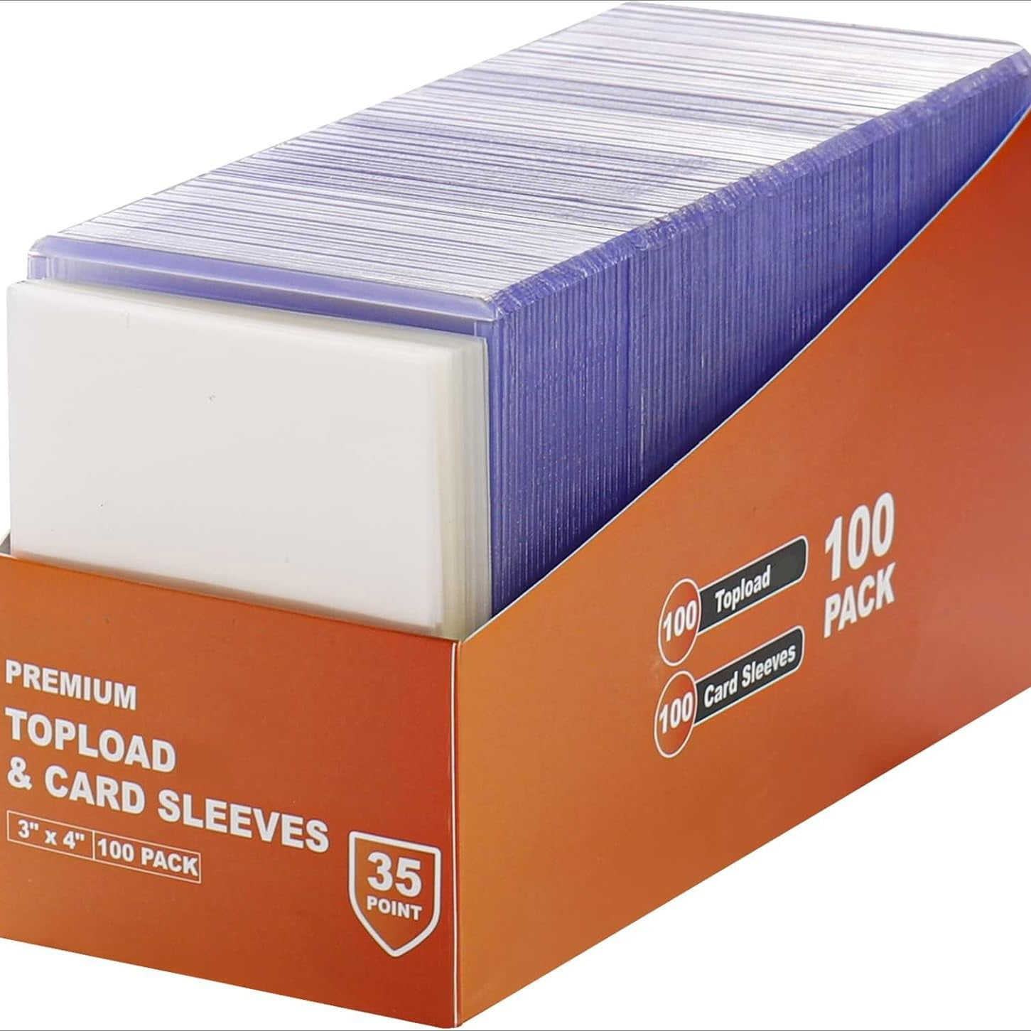 100 Card Sleeves Top Loaders for Cards, 3"X4" Baseball Cards Protectors ...