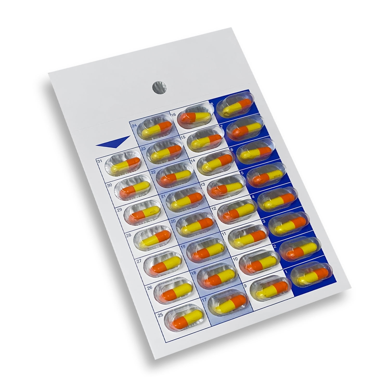 100 Cards, One Piece, (Blister Built into Card) Cold Seal, 31-Day ...