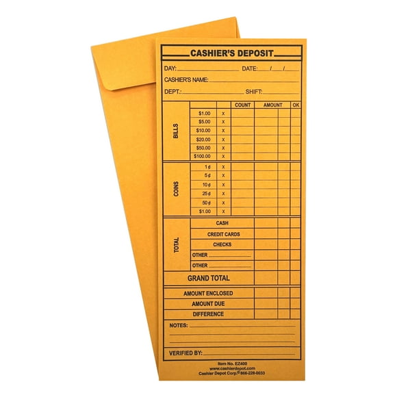Bank Deposit Envelopes