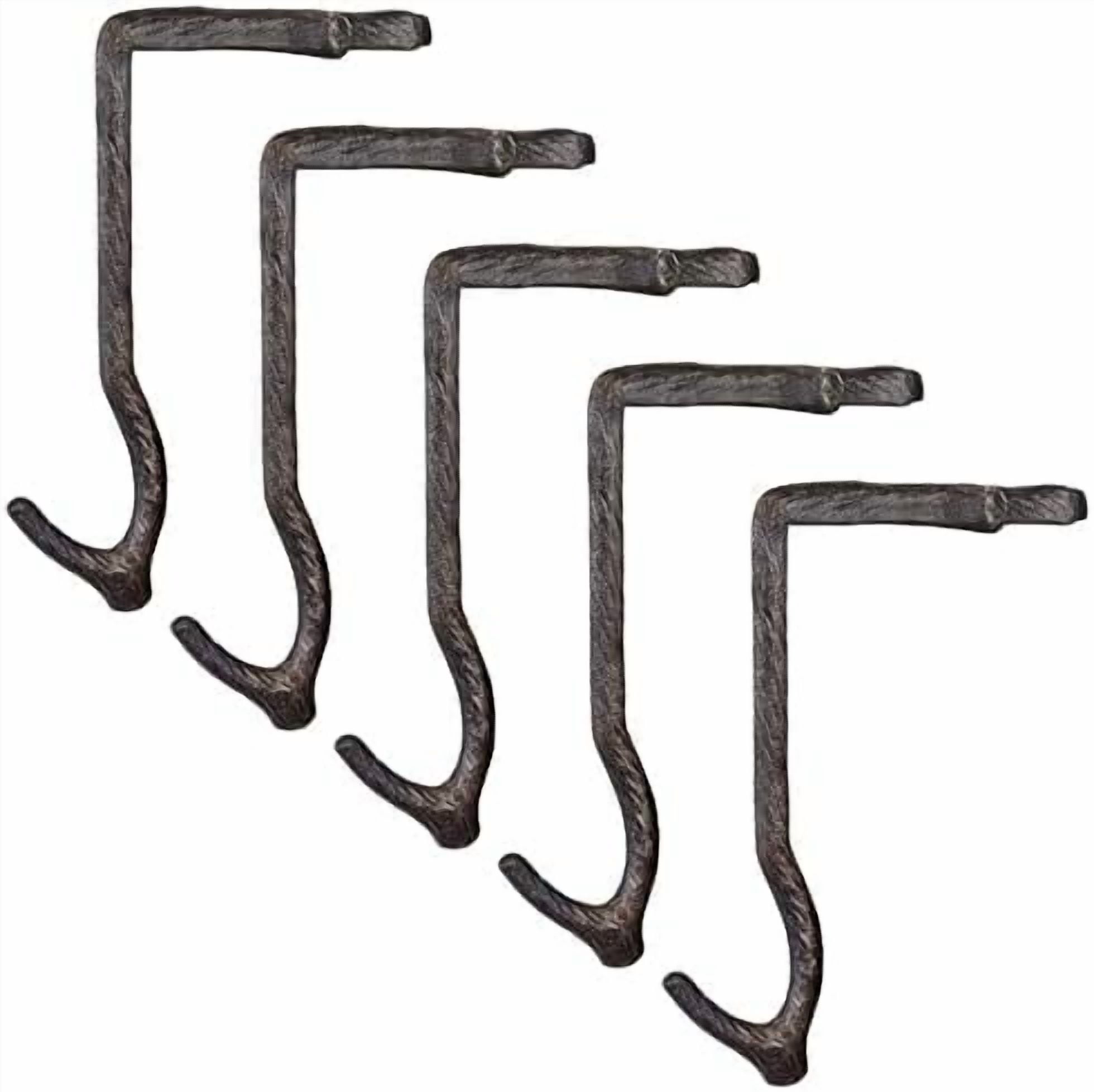 ,100% Cast Iron 10" Stocking Holder for Mantle Holds Up to 9 lbs Low ...