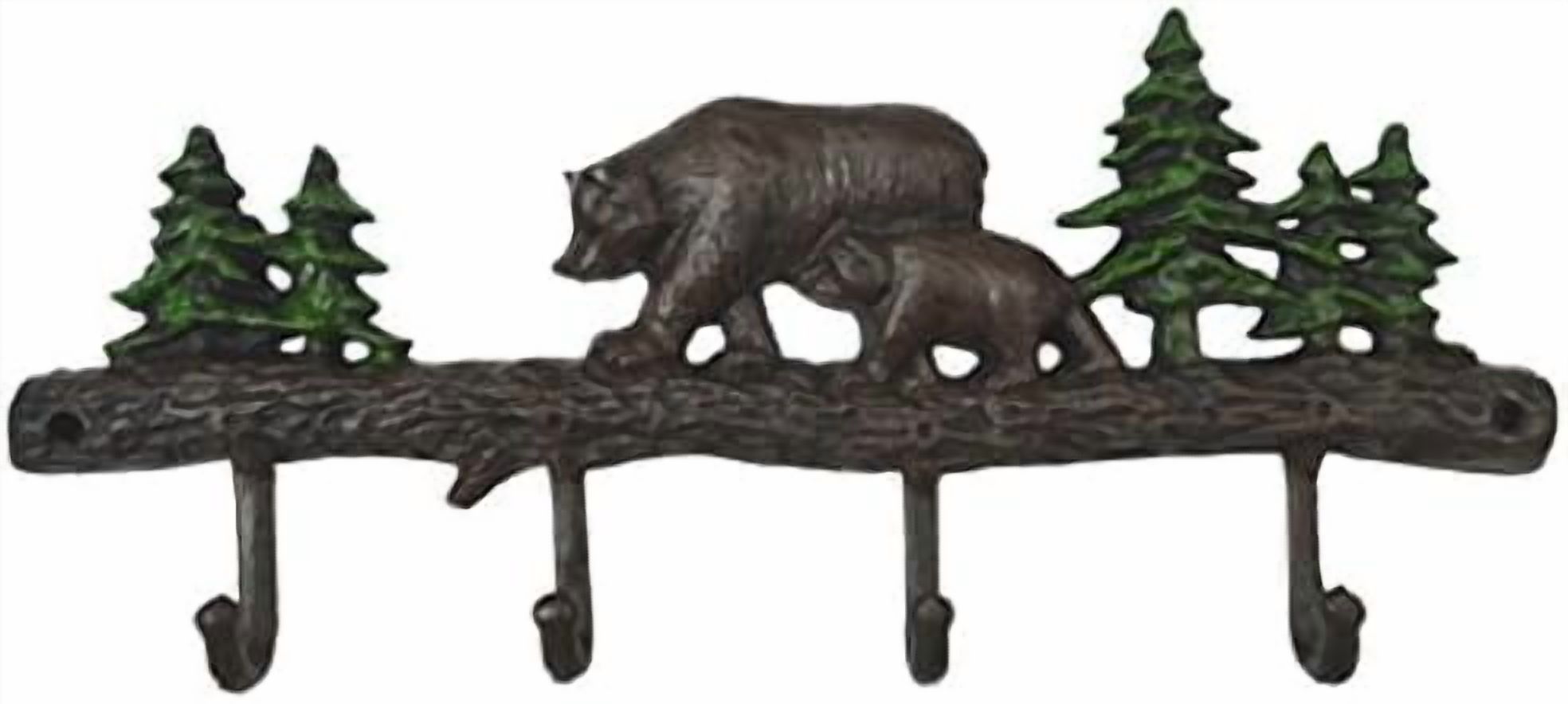 , 100% Cast Iron Bear Key Holder and Coat Hanger Vintage Style Bear Key ...