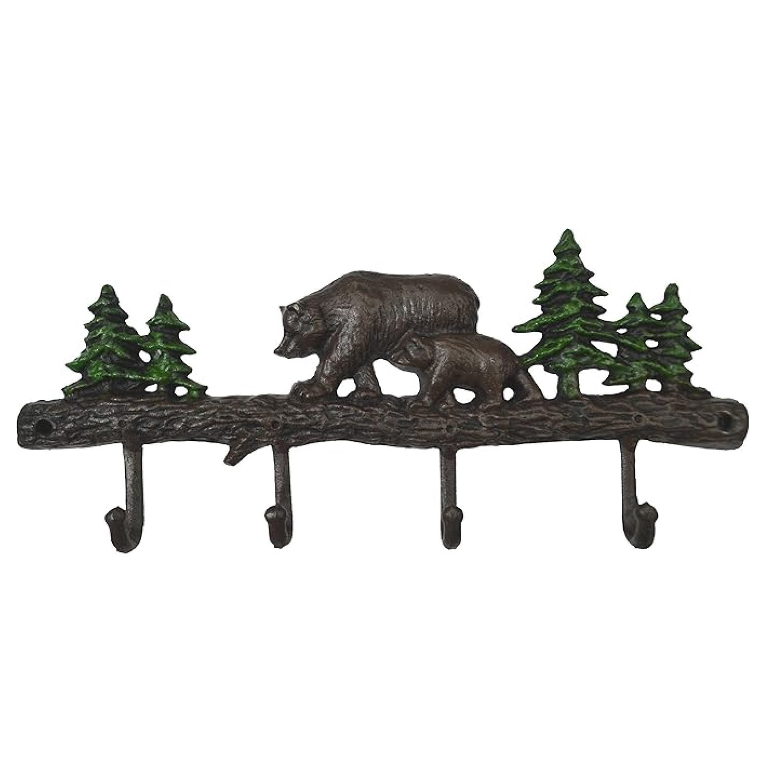 , 100% Cast Iron Bear Key Holder and Coat Hanger Vintage Style Bear Key ...
