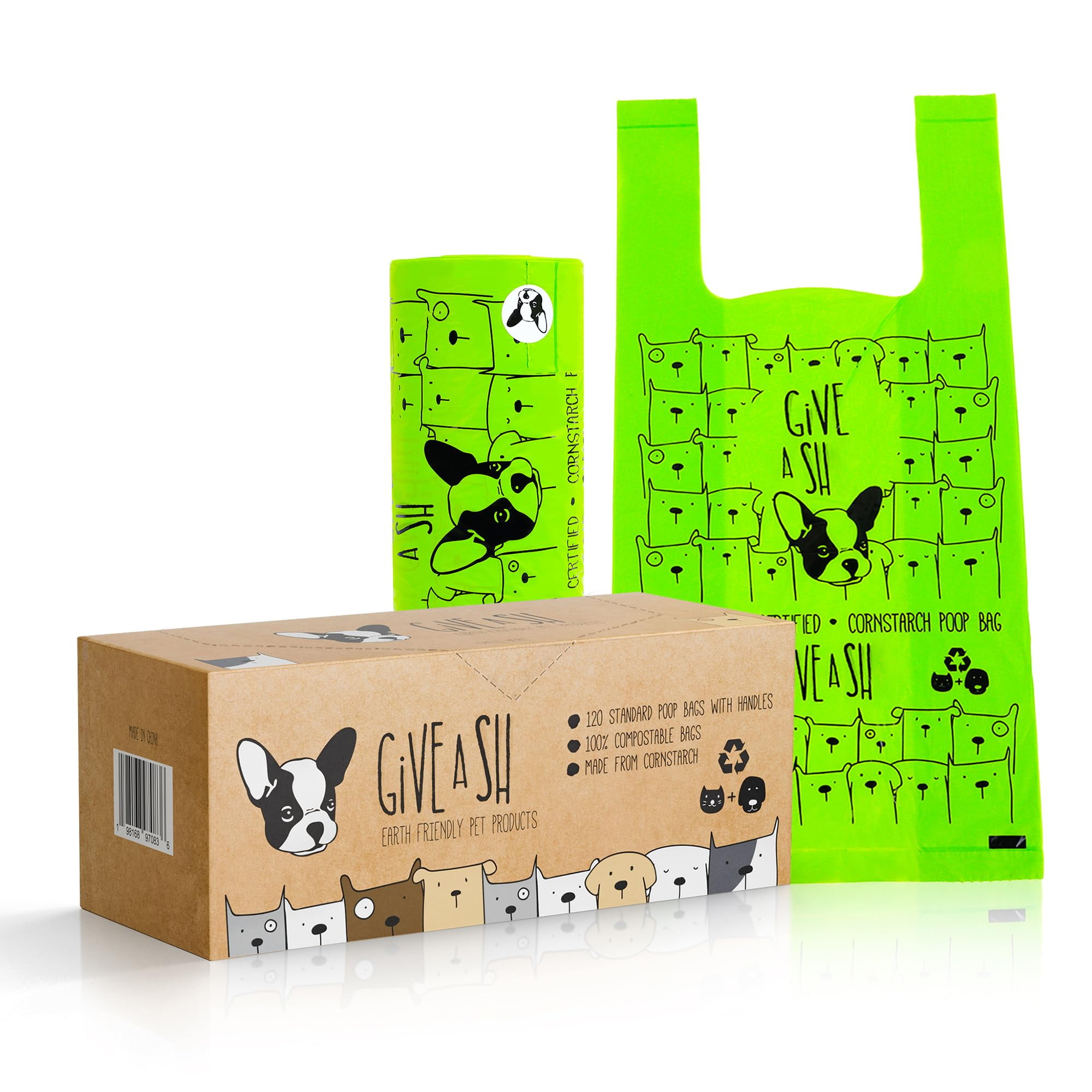 100% Certified Home Compostable Dog Poop Bags with Handles - 10% to ...