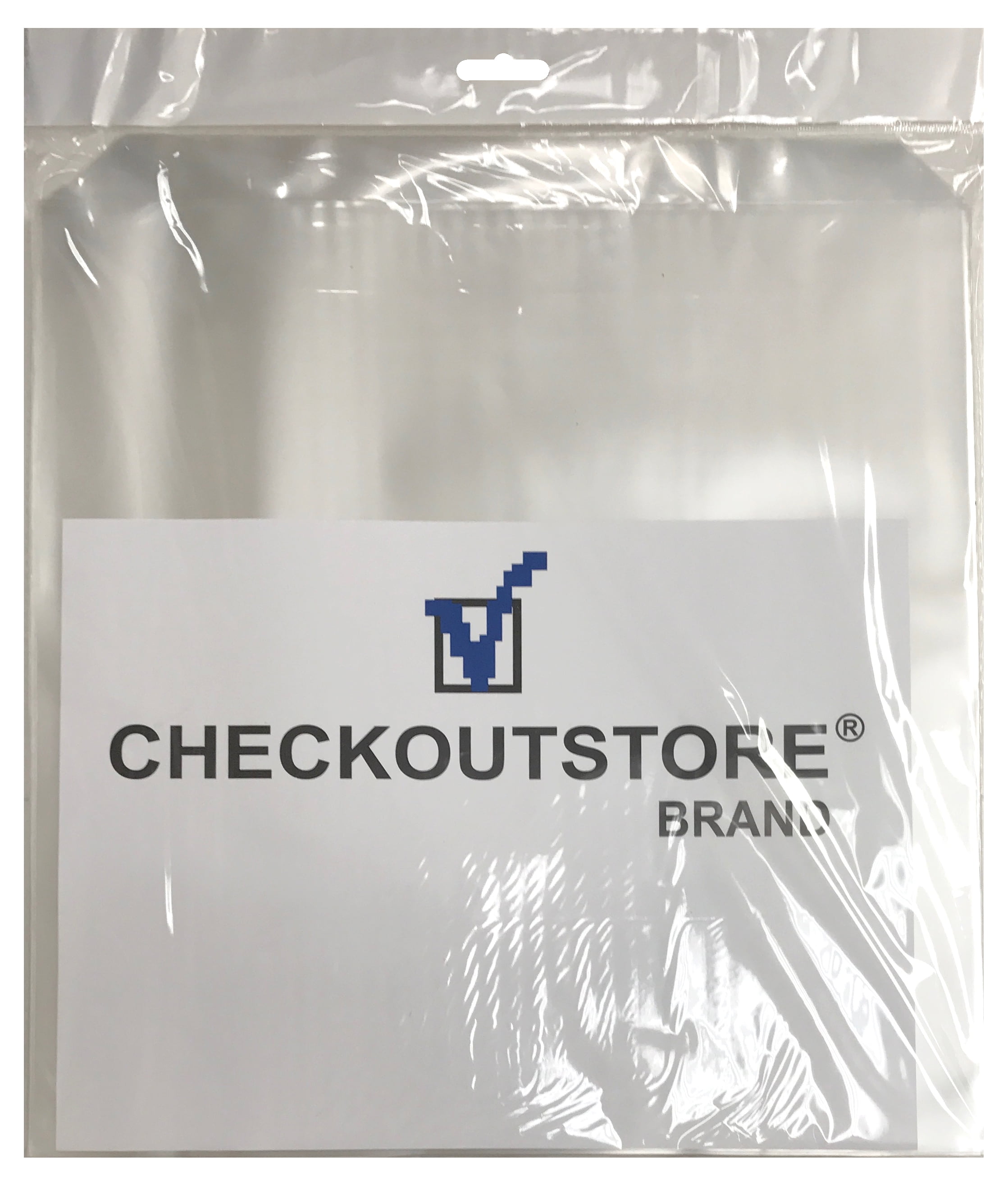 100 CheckOutStore Clear Plastic CPP with Flap for 12" LP Vinyl Record ...