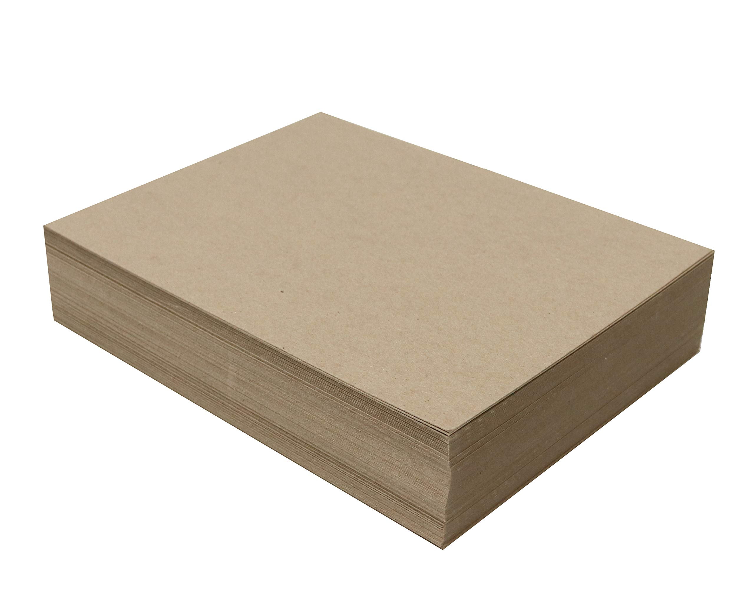 100 Chipboard Sheets 8 x 10 inch - 22pt (point) Light Weight Brown ...