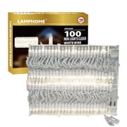 100 Clear Mini String Lights Set with Tray, White Wire UL Certified ...