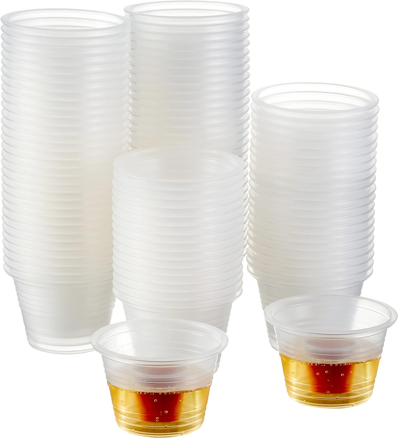 100 Jager Bomb Clear Plastic Shot Glasses 3.75 oz – Reusable Plastic ...