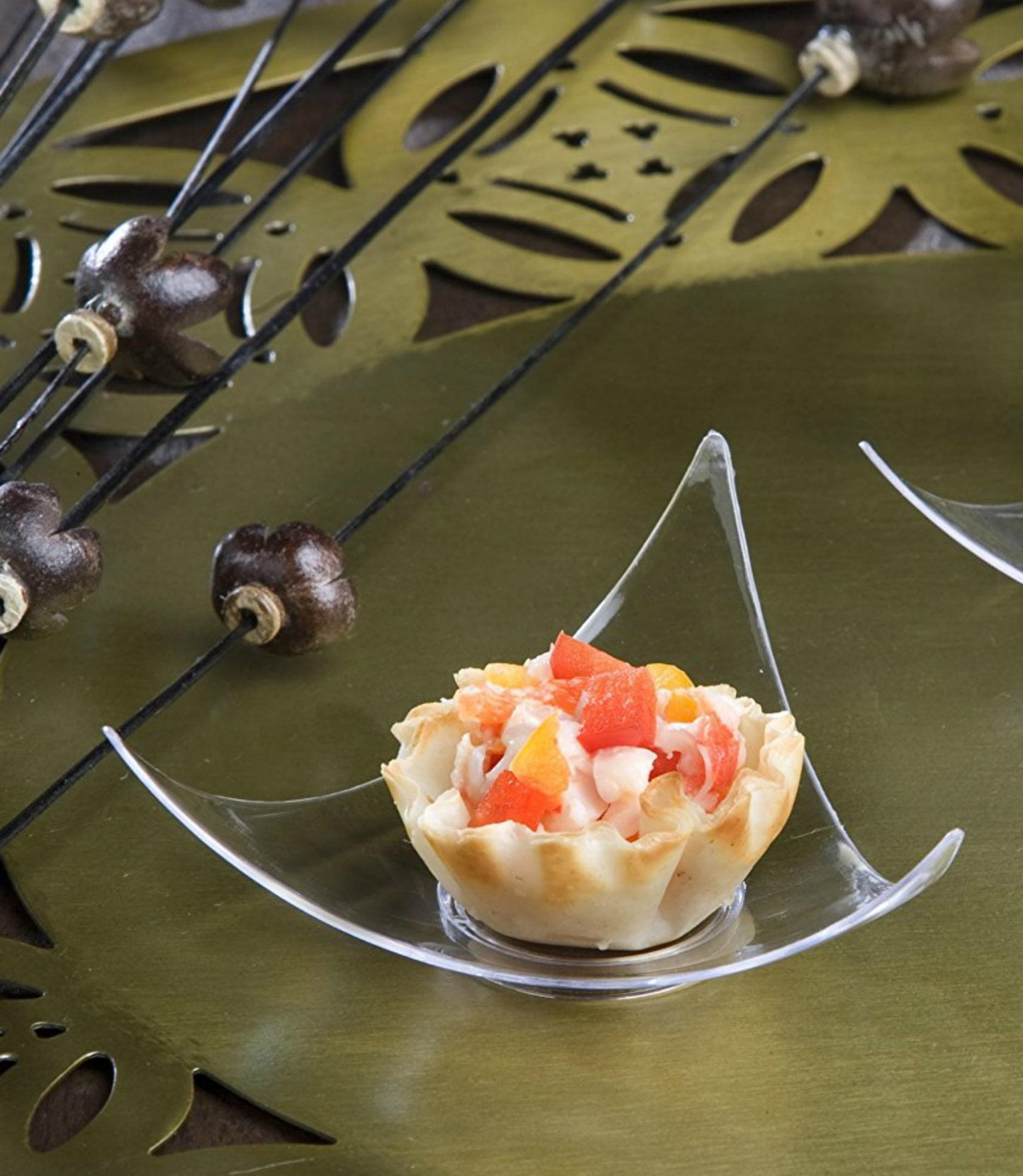 100 Clear PlasticTRDN Mini Triangle Dessert Plates 100 Shooting Star ...