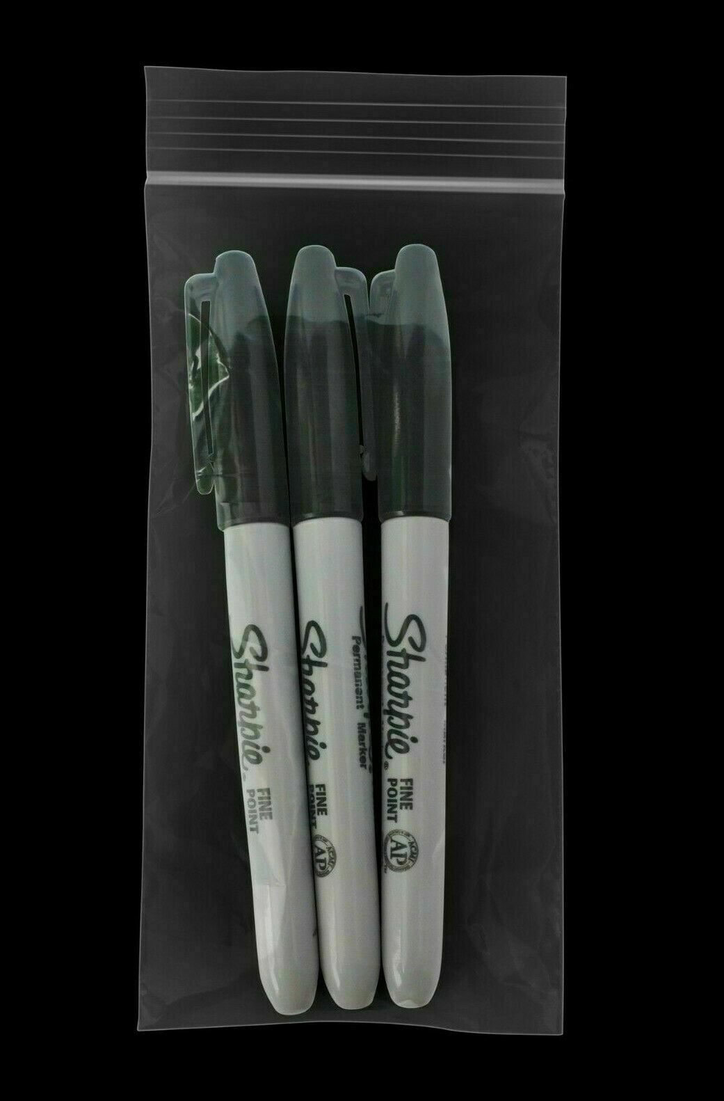 100 Clear Reclosable Poly Bags 3" x 6" 2 Mil Top Seal Plastic Zip Lock ...