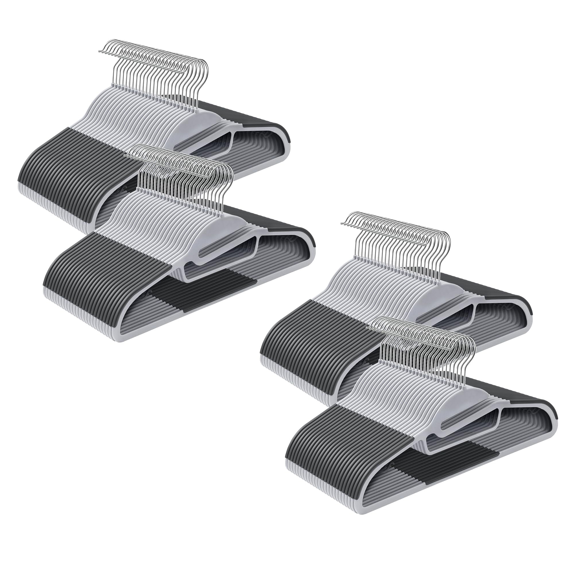 100 Clothes Hangers with 360º Swivel Hook, S-Shaped Neck for Small ...