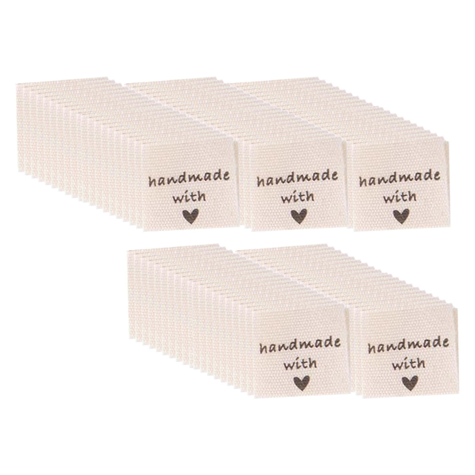 100 Clothing Labels, Hand Made Labels Washable Cloth Sewing Labels ...