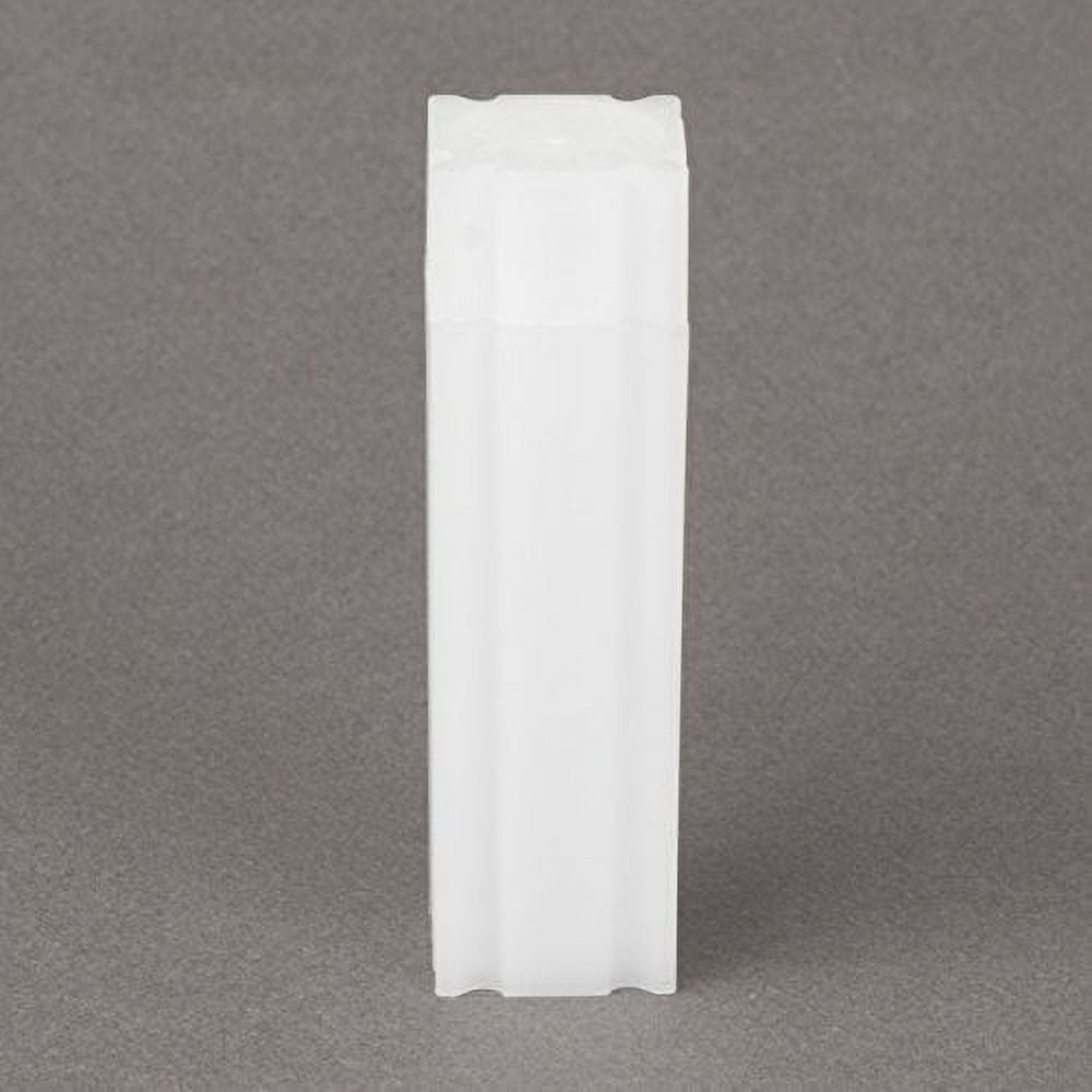 (100) Coinsafe Brand Square White Plastic (Dime) Size Coin Storage Tube ...