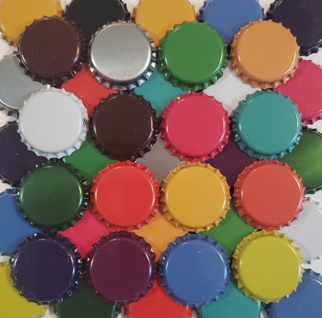 100 Colored Beer Bottle Caps, Crown Caps for Brewing, Homebrewing Blue ...