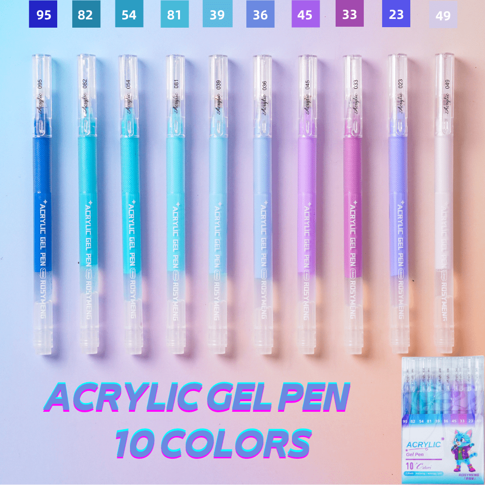 100 Colors Acrylic Gel Pens for Drawing, 1mm Fine Point Acrylic Ink Pen ...