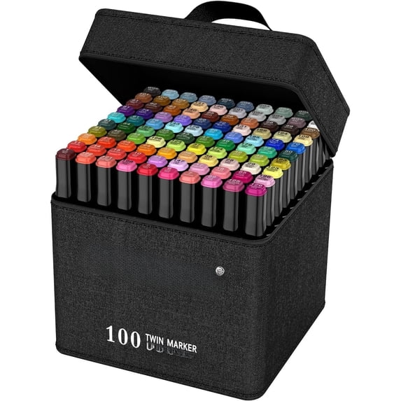 100-Colors Based markers, Markers Set, Dual Tip Sketching Drawing ...