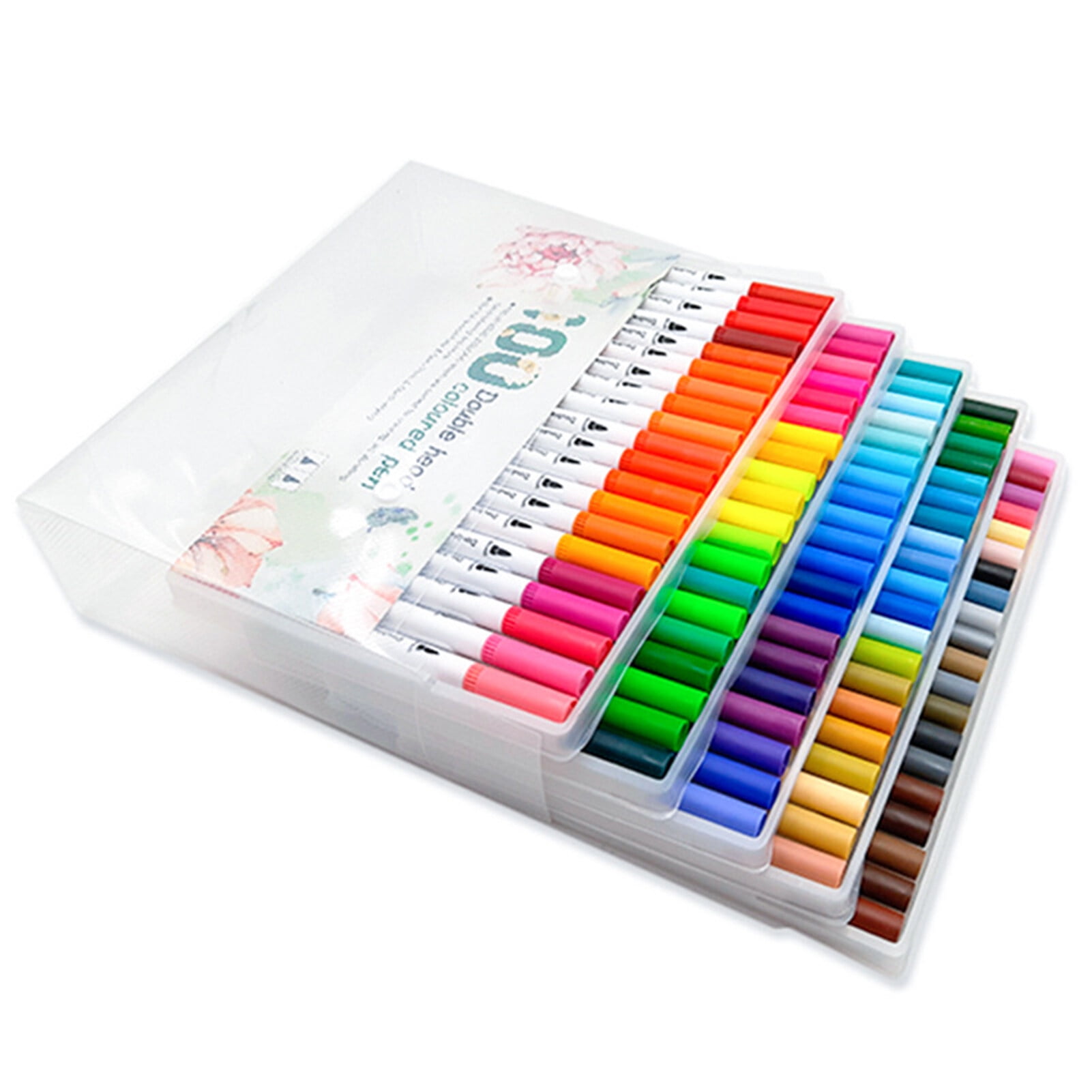 100 Colors Markers Set Double Tipped Colored Pens Fine Point Art ...