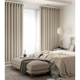 100% Complete Blackout Thermal Insulated Window Curtain Grommet Panels for Living Room & Bedroom ...