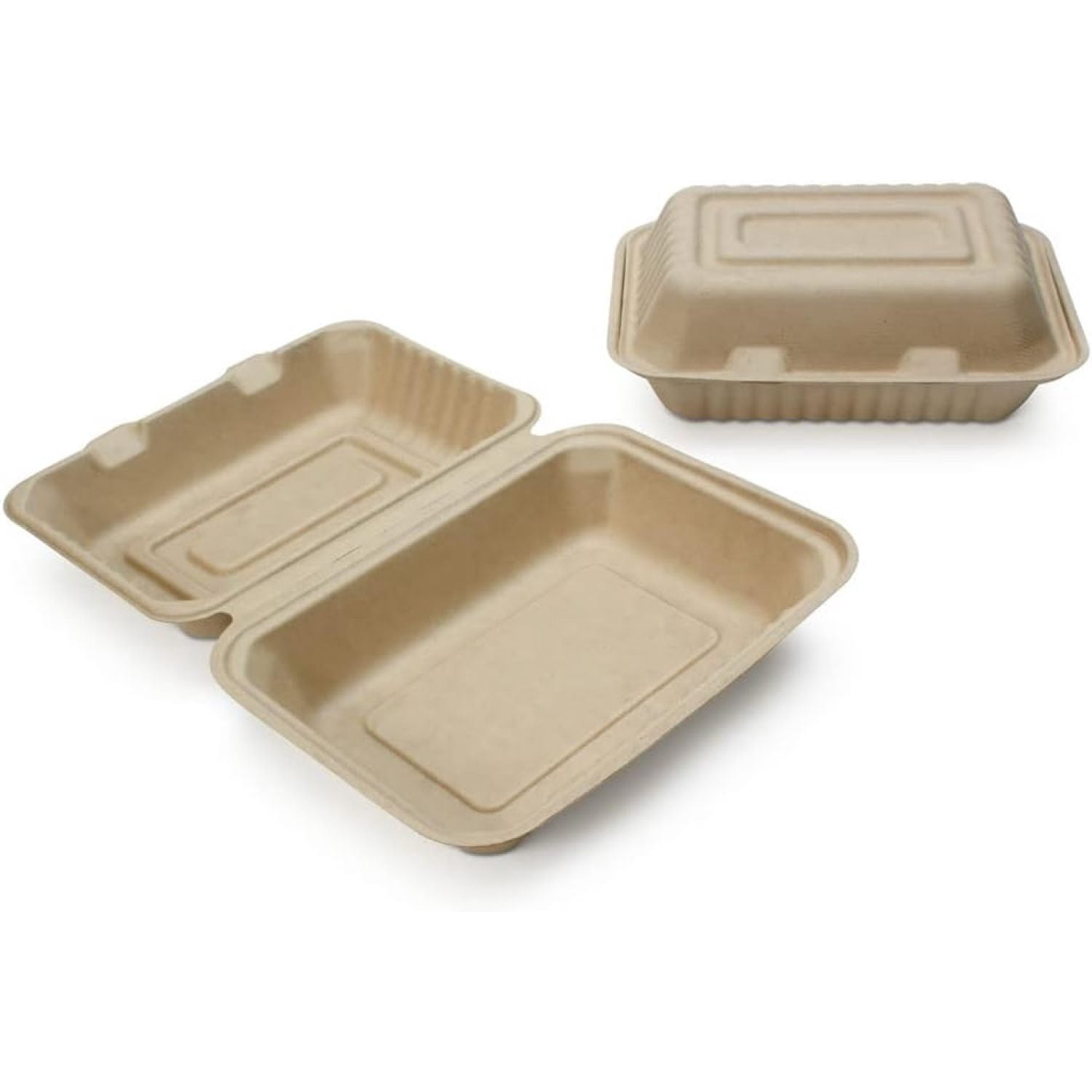 100% Compostable Disposable Food Containers with Lids [9”X6” 500 Pack ...