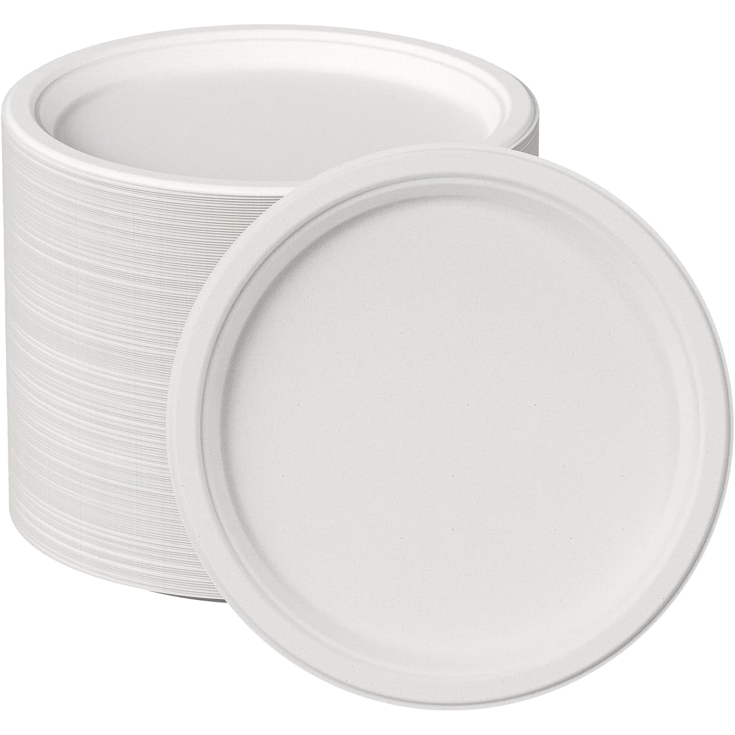 100% Compostable Paper Plates, 150 Pack 10 Inch Heavy Duty Plates ...