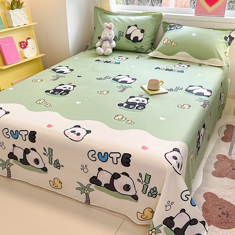100% Cotton 1pcs Bed Sheet Flower Series Printed Double Top King Sheets ...