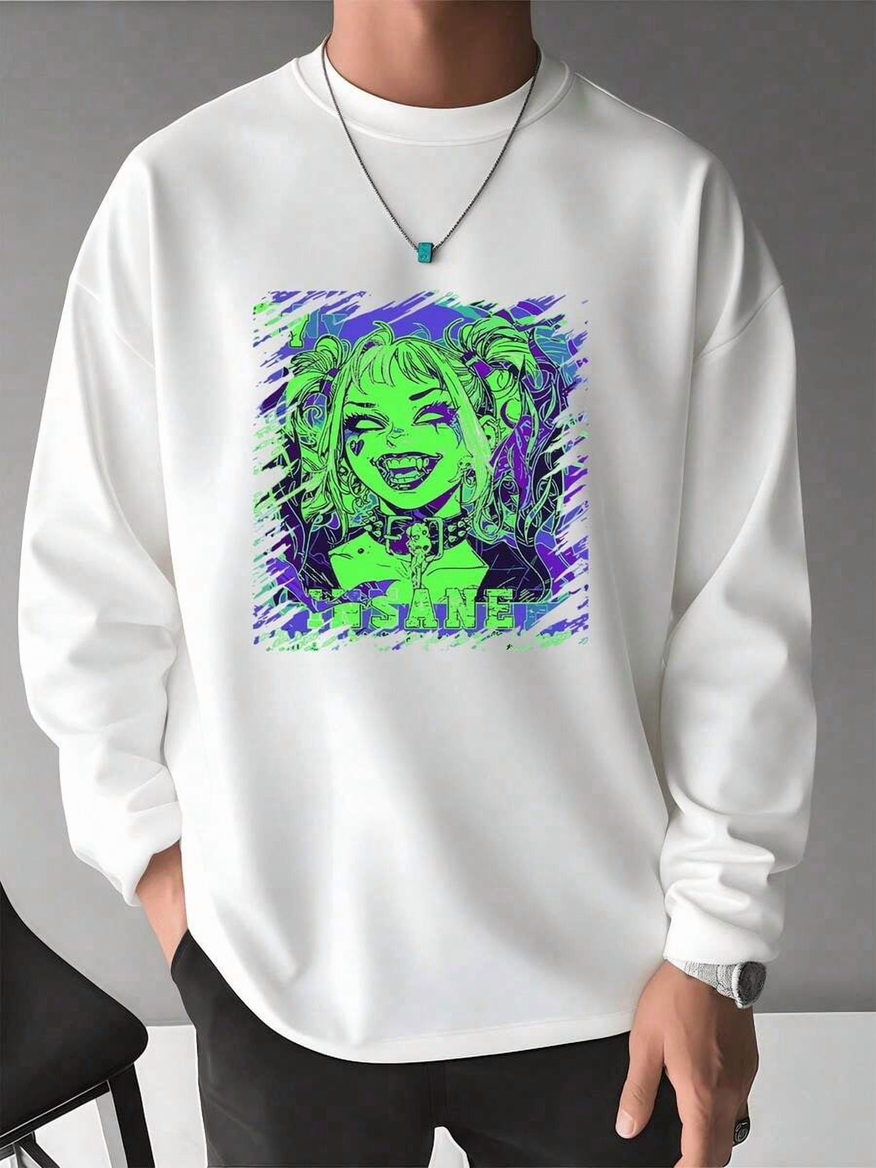 100% Cotton 1pcs Fall Long Sleeve Casual Tee Round Neck Oversized ...