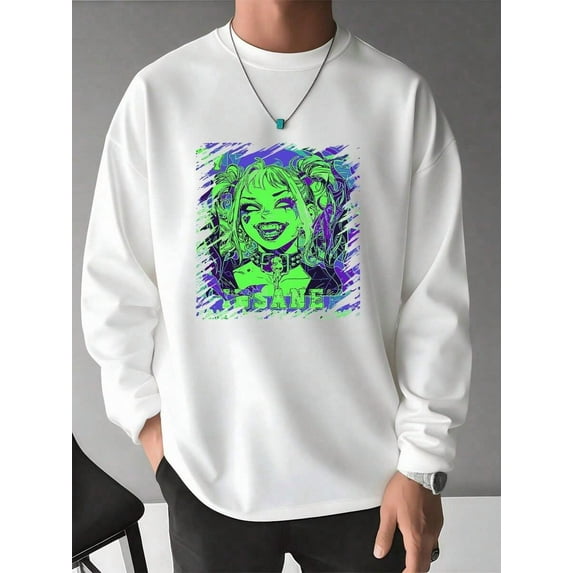 100% Cotton 1pcs Fall Long Sleeve Casual Tee Round Neck Oversized ...