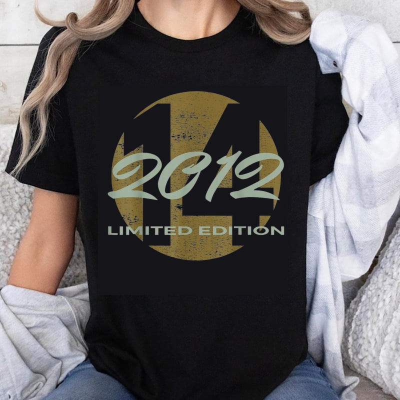 100% Cotton 2012 Limited Edition Golden Logo Vintage Style Unisex T ...