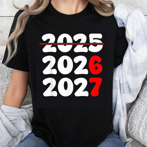 100% Cotton 2025 2026 2027 Year Countdown T-Shirt - Walmart.com
