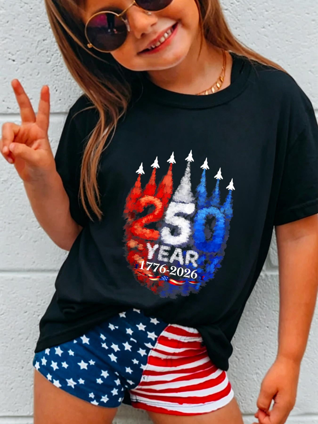 100% Cotton 250 Years America Anniversary 250th Independence Day ...