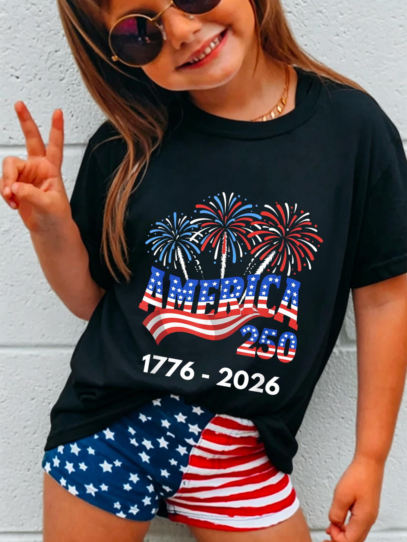 100% Cotton 250 Years America Anniversary 250th Independence Day ...