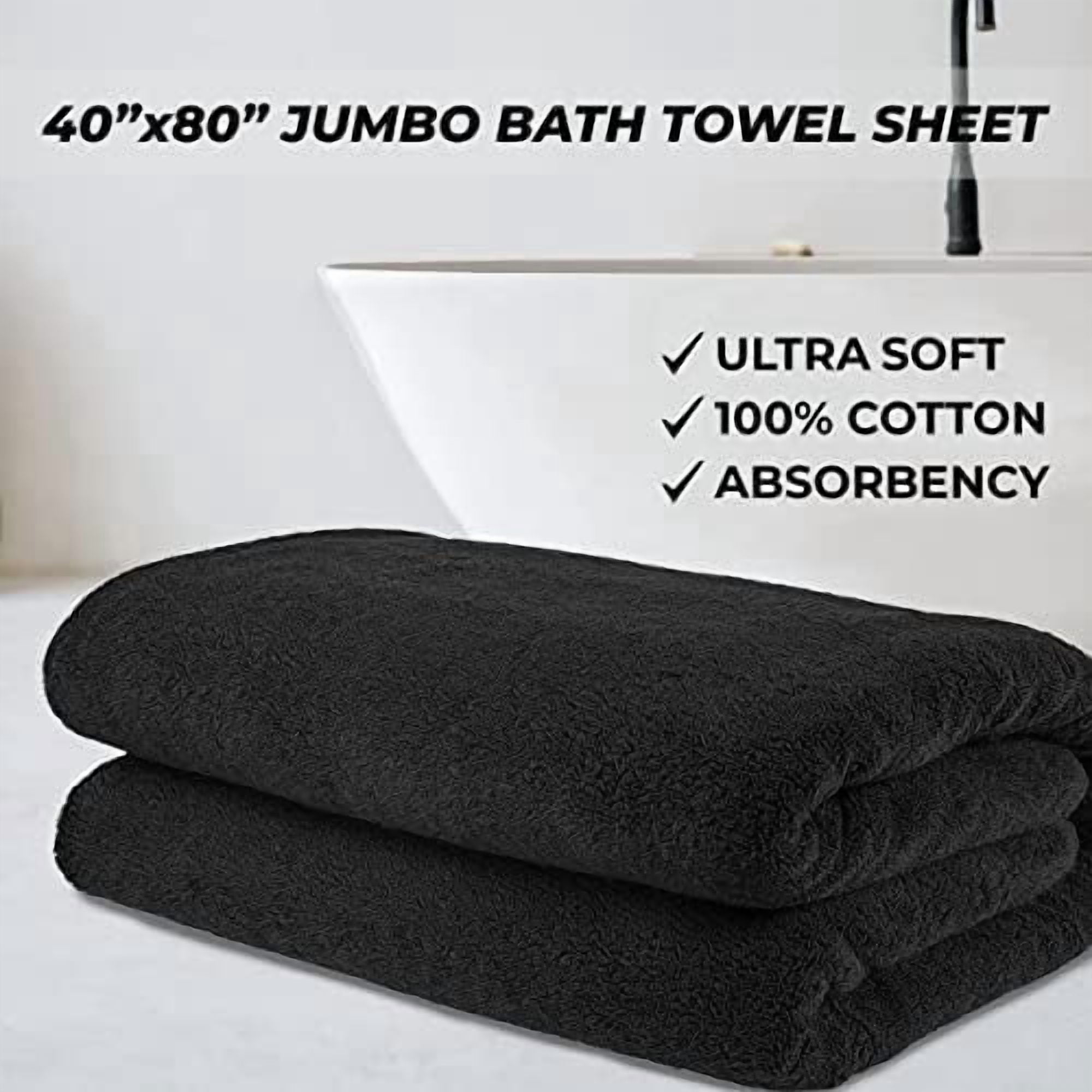 100% Cotton 40x80 Oversized Bath Sheet, Extra Large Turkish Bath Towels ...