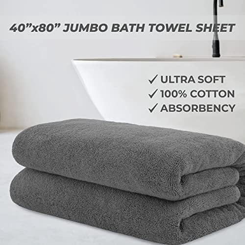 100% Cotton 40x80 Oversized Bath Sheet, Extra Large Turkish Bath Towels ...